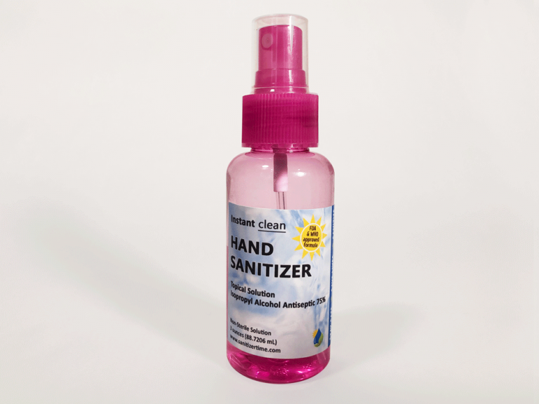 3-ounce Spray Bottle – Pink – Sanitizer Time